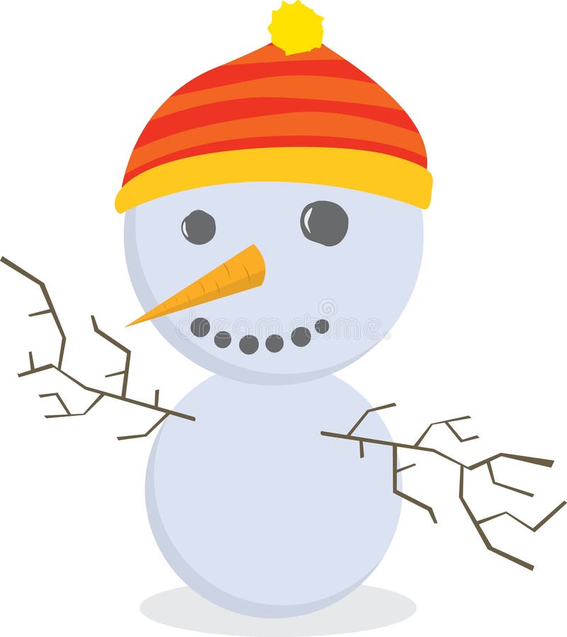 Hand Drawn Snowman stock vector. Illustration of frozen - 12139645