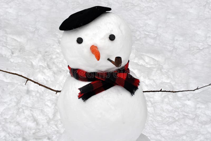 Snowman with a Pipe stock image. Image of outdoors, frost - 28453263