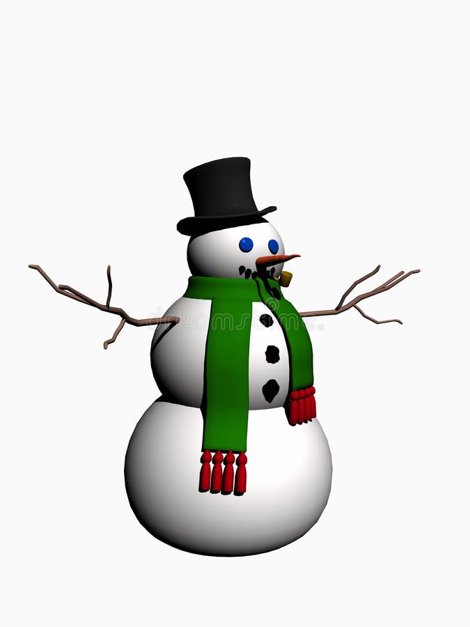 3d Native American Indian Snowman with Bow and Arrow Stock Illustration ...