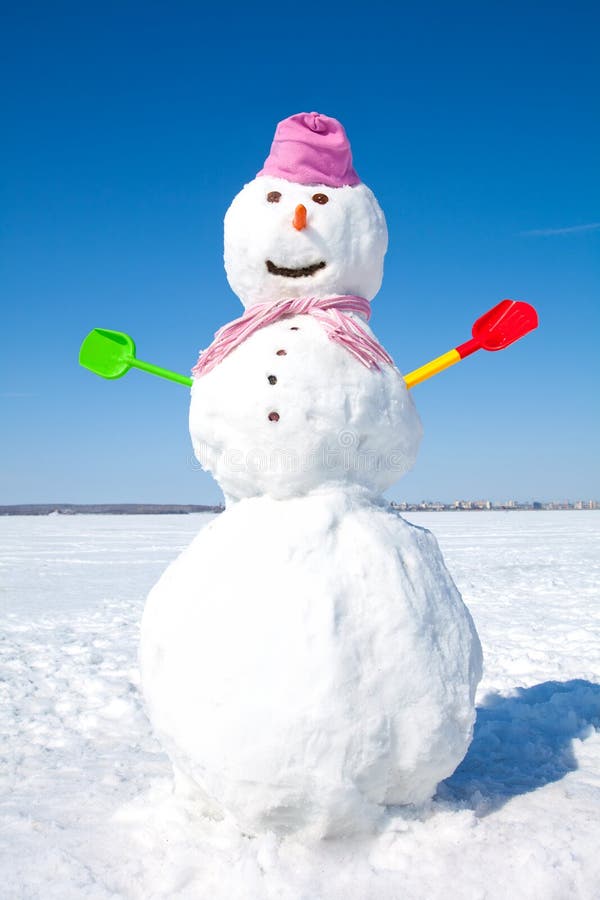 Snowman stock image. Image of play, happiness, design - 27490963