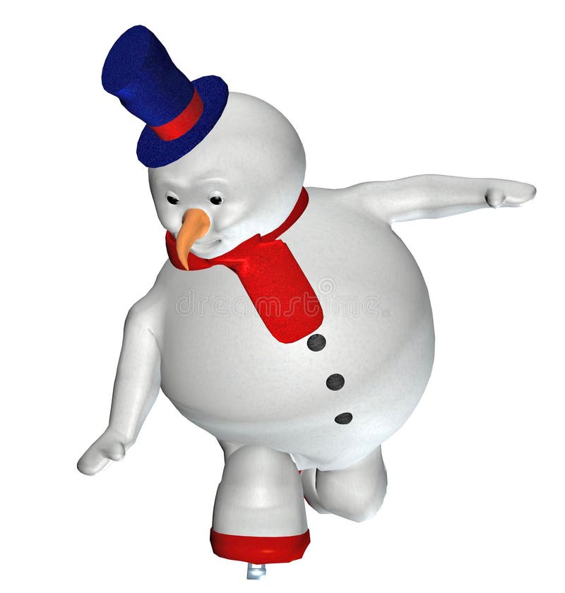 3d snowman point at stock illustration. Illustration of frost - 1643567