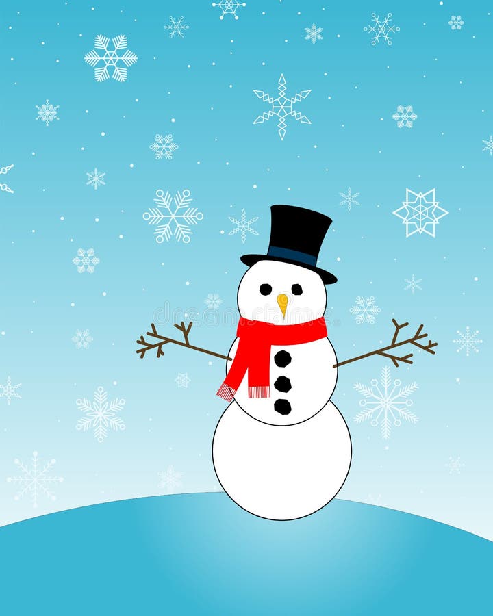 Snowman in Snow Globe stock vector. Illustration of enjoyment - 11231759