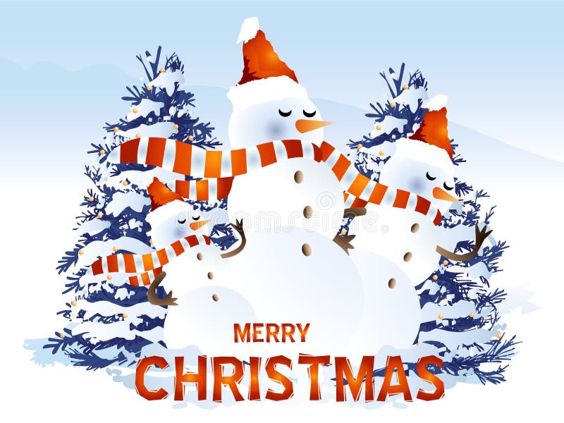 Snowman Background stock vector. Illustration of decoration - 12234441