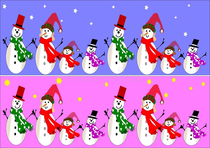 Snowman banners stock illustration. Illustration of cartoon - 17744660