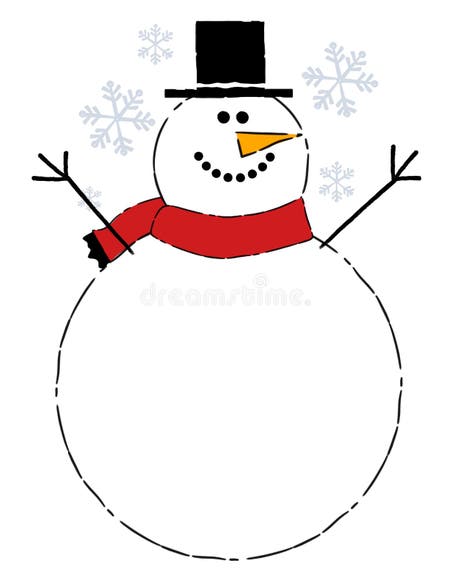 Snowman Belly Background stock illustration. Illustration of cartoonish ...