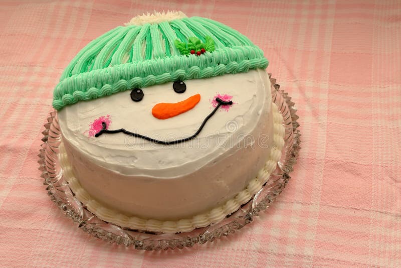 Snowman Birthday Cake stock image. Image of christmas - 108831261