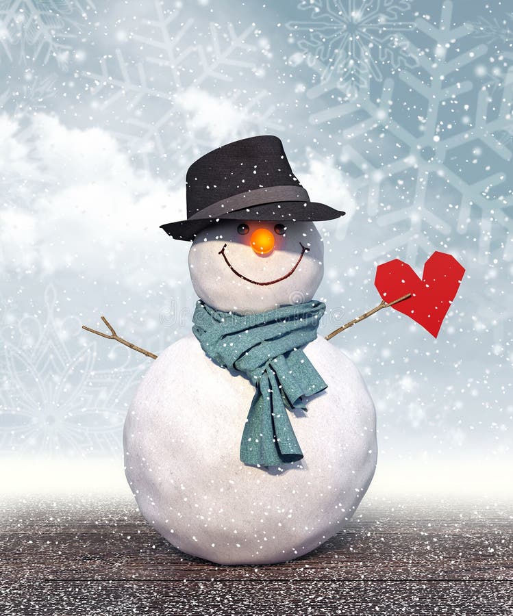 Snowman Heart Stock Illustrations – 3,280 Snowman Heart Stock ...