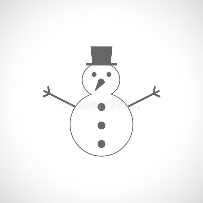 Snowman icon vector design stock vector. Illustration of cold - 201102807