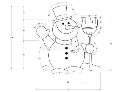 Snowman Blueprint stock illustration. Illustration of january - 47238091