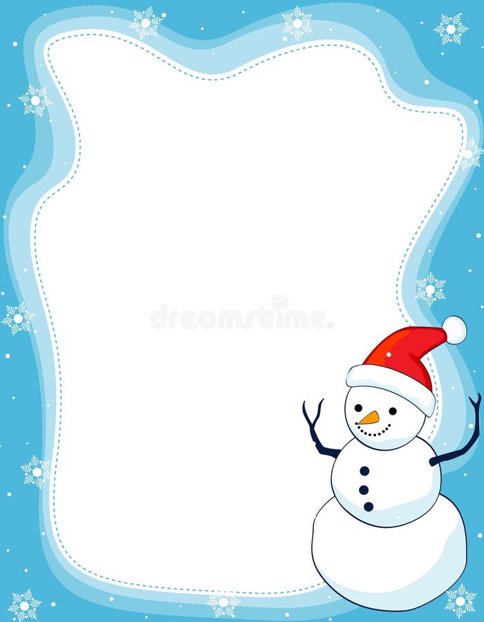 Snowman border / frame stock vector. Illustration of bordering - 11224386