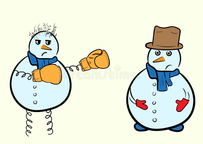 Boxing snowman stock illustration. Illustration of smiling - 47619747