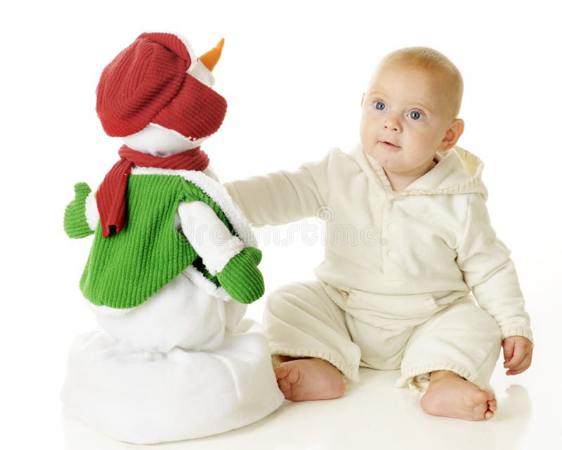 Eye-to-Eye with a Snowman stock image. Image of male - 16696357