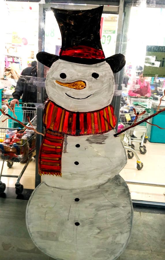 Snowman, Christmas Decoration. Editorial Stock Photo - Image of snowman ...