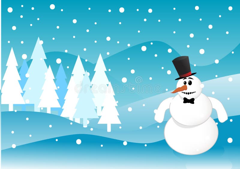 Snowman Saluting American Flag Stock Illustration - Illustration of ...