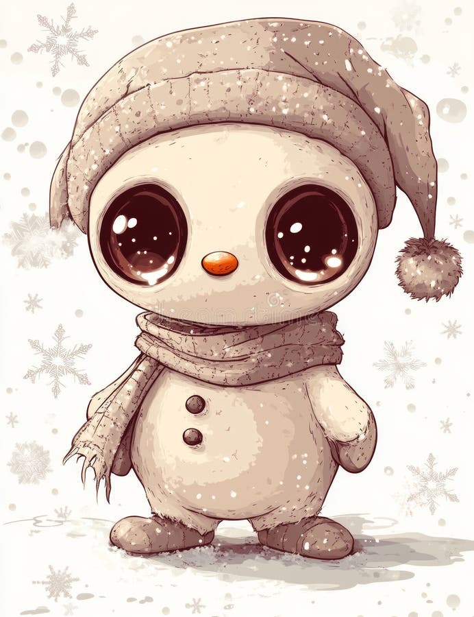 Snowman Coloring Page, Print-ready on Standard 8.5 X 11 Inch Paper ...