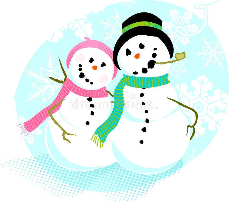 Snowman Couple Stock Illustrations – 2,241 Snowman Couple Stock ...