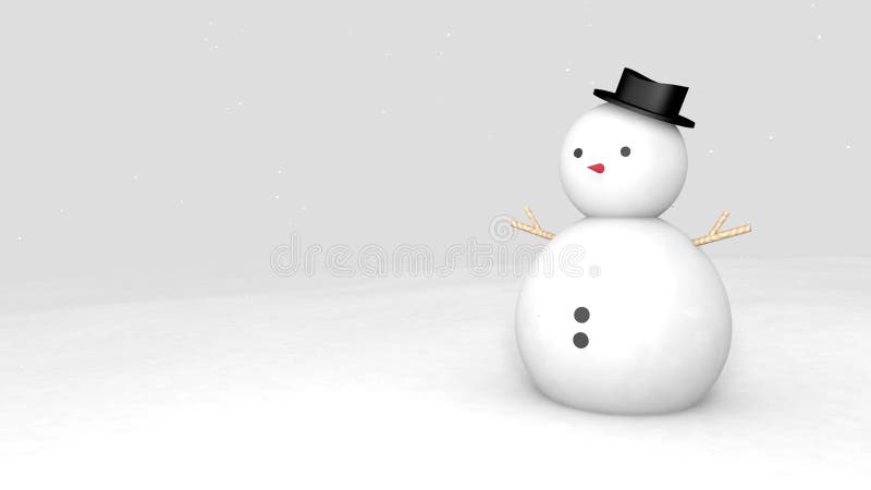 Snowman 3d Motion Background Stock Video - Video of black, object: 45941637