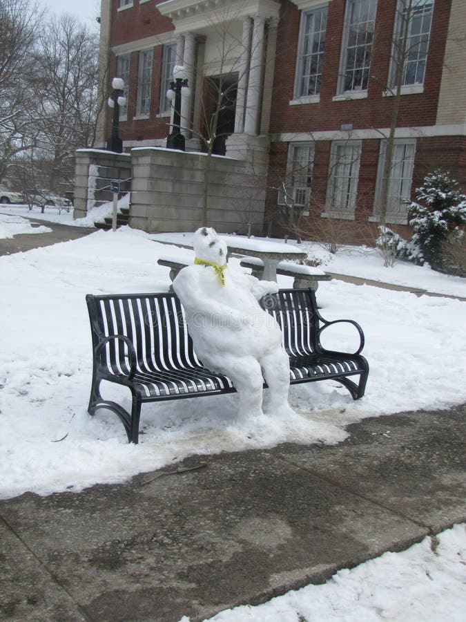 Snowman stock image. Image of snow, johnsoncity, washingtoncounty ...