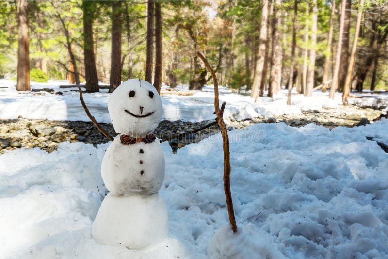 Snowman stock photo. Image of outdoors, winter, playful - 135985356