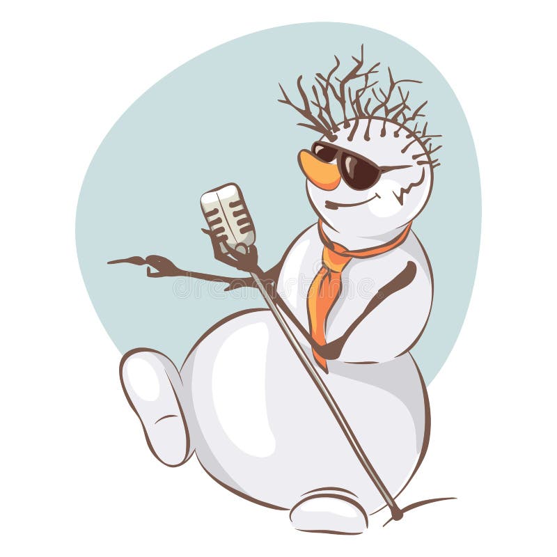 Snowman Microphone Stock Illustrations – 181 Snowman Microphone Stock ...