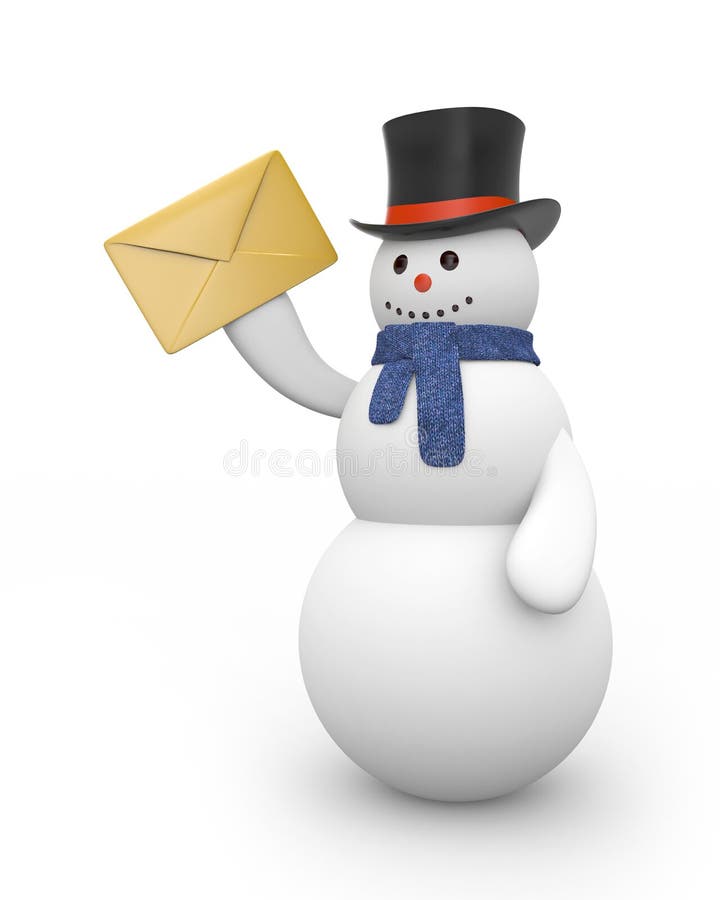 Snowman, Christmas Tree and 2014 Text Stock Illustration - Illustration ...