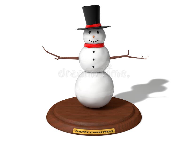 Snowman figure stock illustration. Illustration of reflection - 51175982