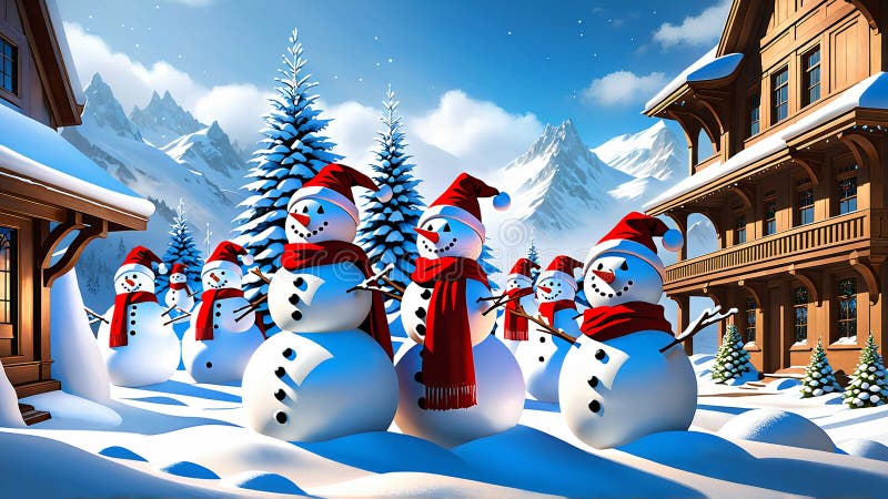 Snowman in the Forest, Snowman in the Woods Stock Photo - Image of ...