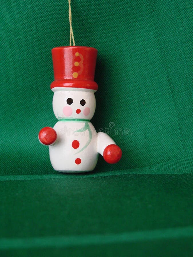 Snowman on green stock photo. Image of macro, snowman - 9019474