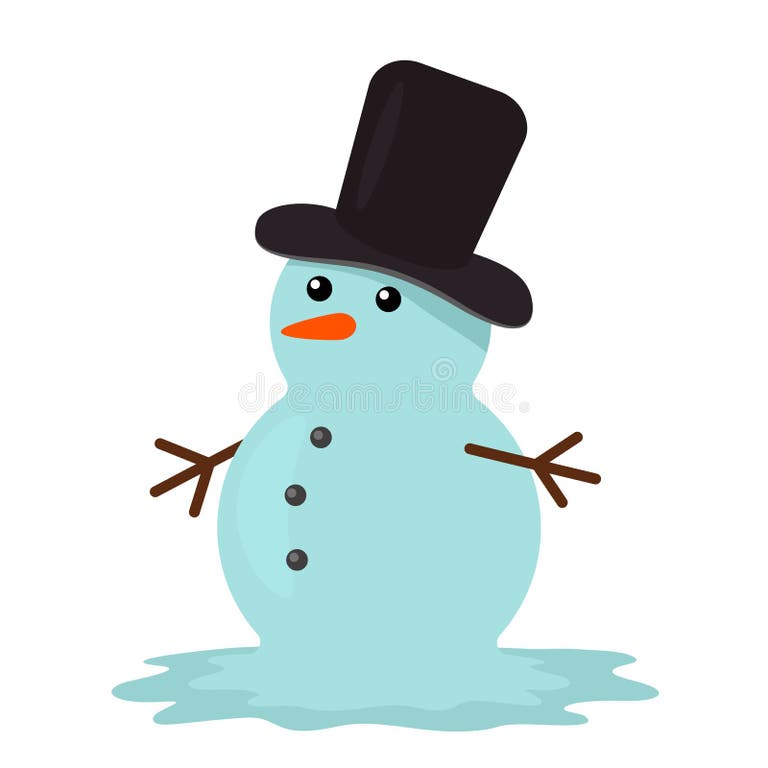 The Snowman Has Melted. Hello Spring. Spring Thaw Stock Vector ...