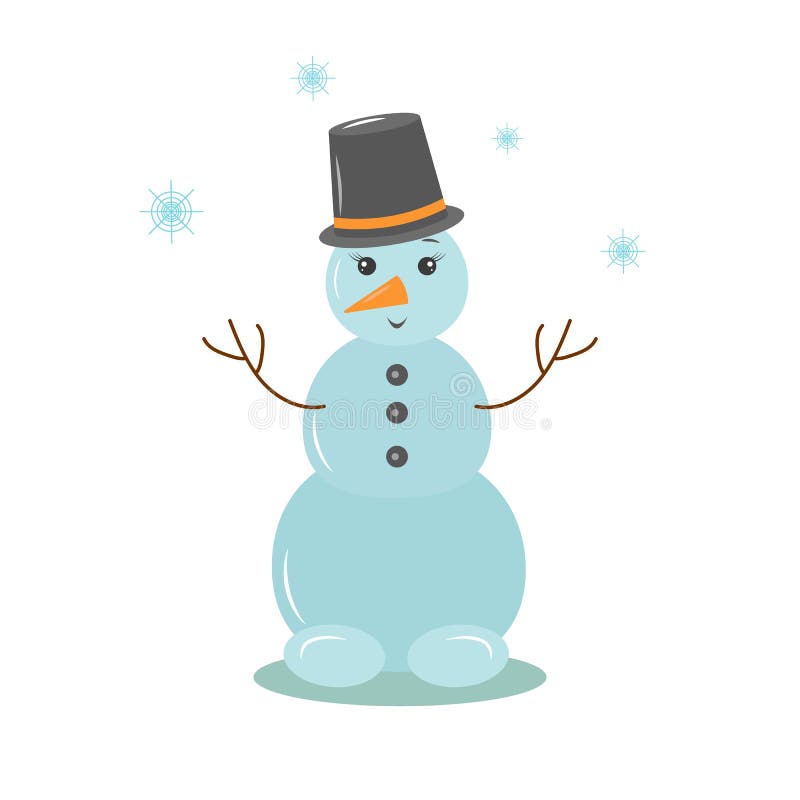 Cute Funny Snowman for Postcard Poster Banner Stock Vector ...