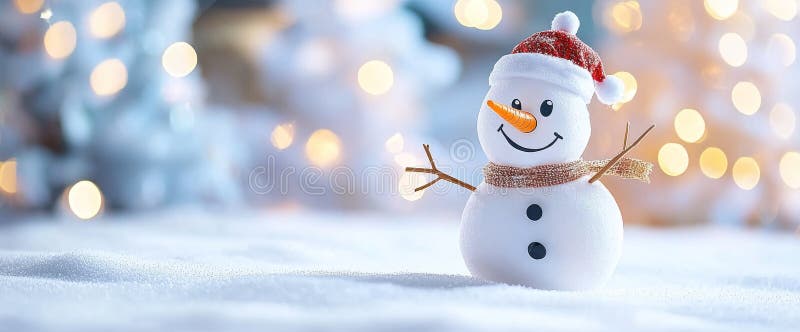 The Snowman is Having a Good Time in the Snow Wonderland with the Trees ...