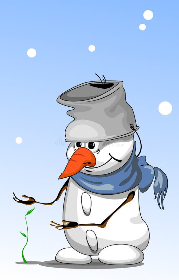 Snowman hugging kids stock illustration. Illustration of nice - 17468325