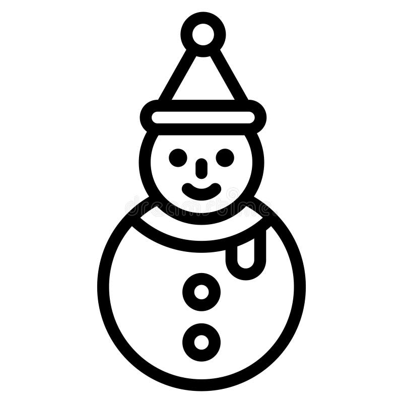 Snowman Icon, Christmas and Celebrations. Outline Symbol Collection ...