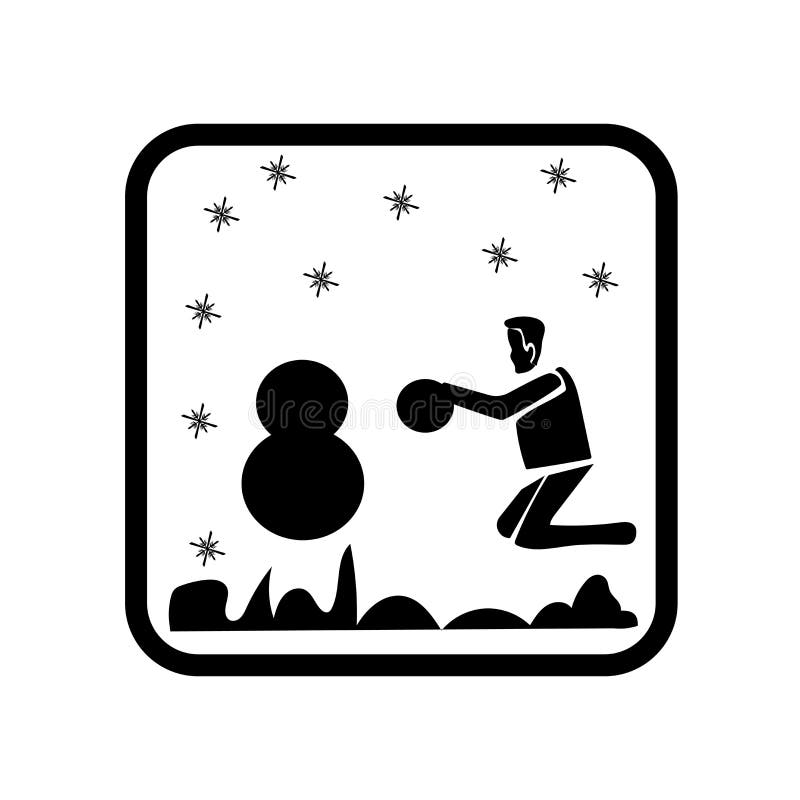 Snowman Icon Vector Isolated on White Background, Snowman Sign ...