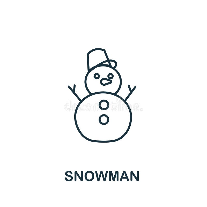 Snowman Simple Line Stock Illustrations – 1,854 Snowman Simple Line ...