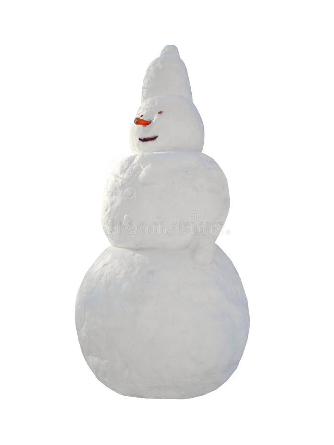 Snowman isolated. stock photo. Image of background, winter - 80497244