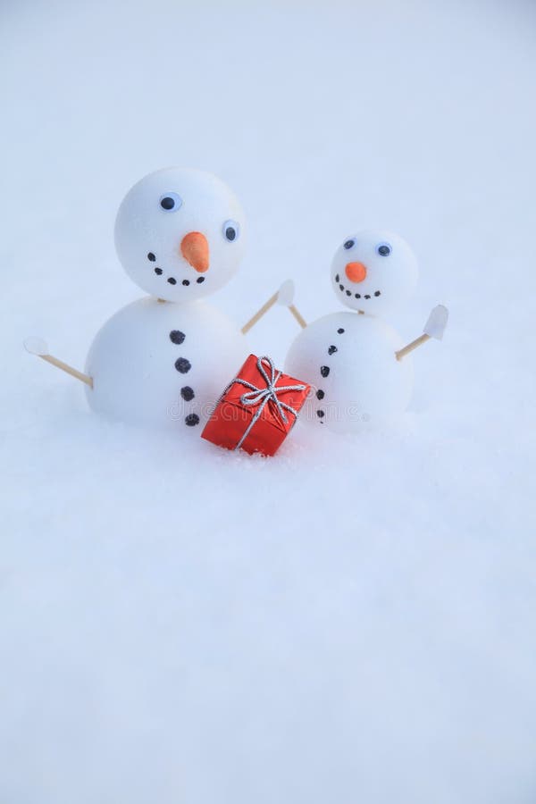 Snowman Little Outdoors Snow Stock Photo - Image of christmas, december ...