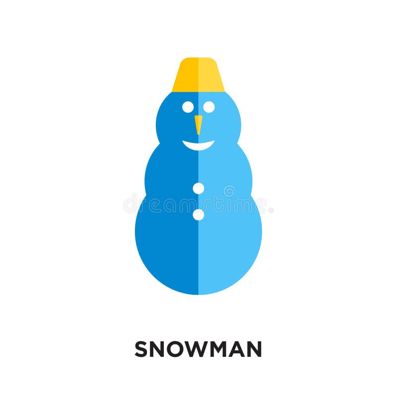 Snowman Logo. Cartoon Sign. Letters with Volume. Snowman Icon for Game ...
