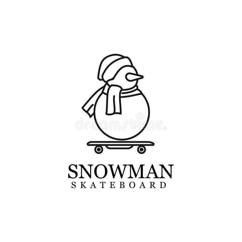 Snowman Logo Template Design Vector Icon Illustration. Stock Vector ...