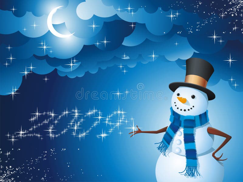 Snowman magic stock vector. Illustration of snowman, celebration - 7509339