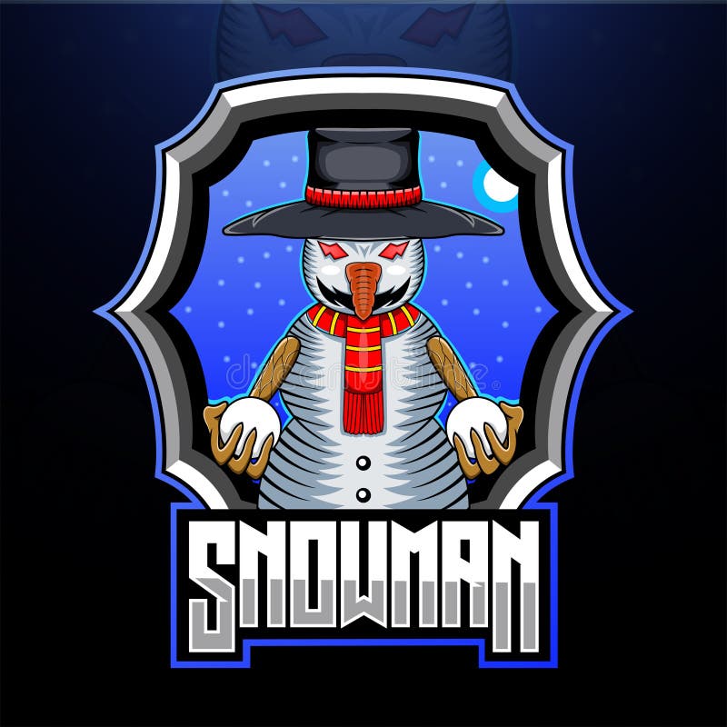 The Snowman Mascot Logo Design Stock Vector - Illustration of happy ...