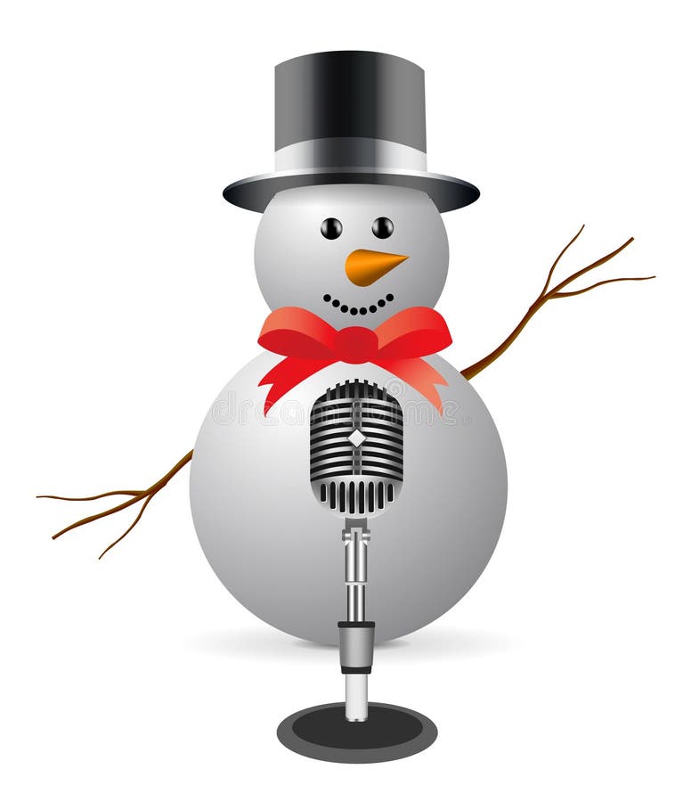 Snowman Microphone Stock Illustrations – 141 Snowman Microphone Stock ...
