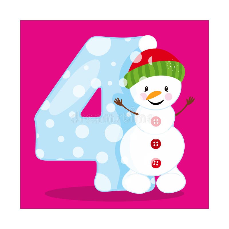SnowMan Numbers 1 01 stock vector. Illustration of vector - 198991037