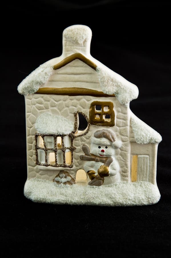 Snowman s house stock image. Image of white, house, statuate - 12026285