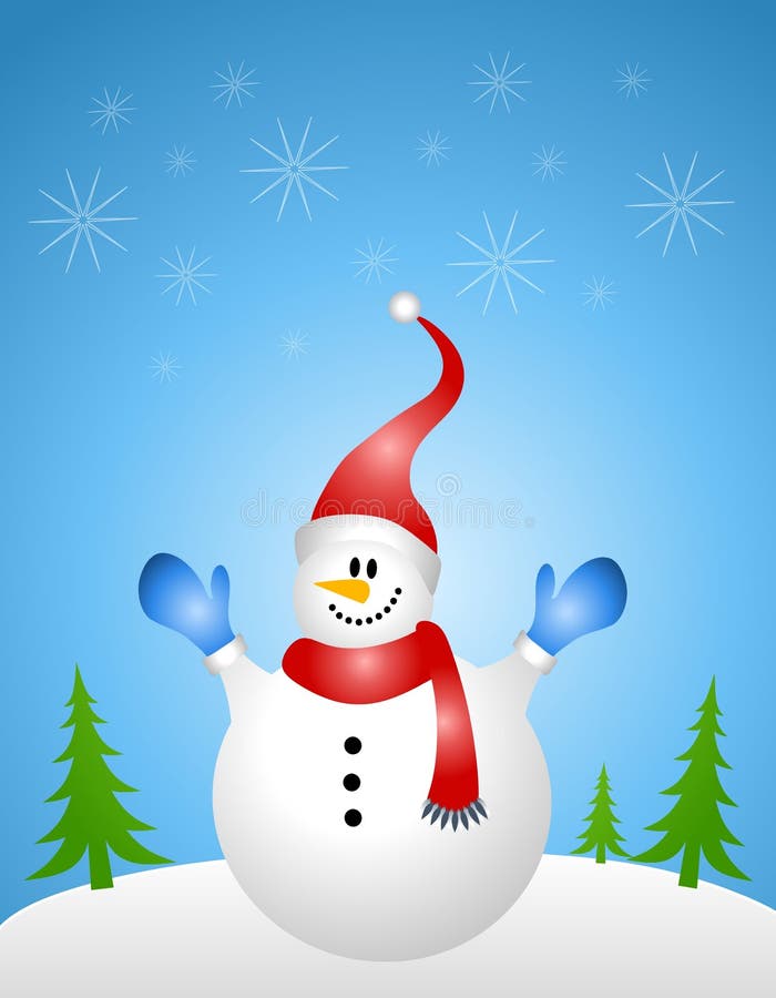 Blue Snowman Page Border stock illustration. Illustration of clip - 6040459