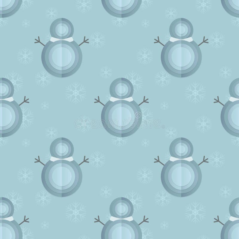 Snowman Seamless Background Stock Vector - Illustration of jolly ...