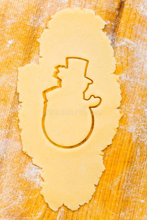 Snowman Shape on Christmas Cookie Stock Photo - Image of pastry, food ...