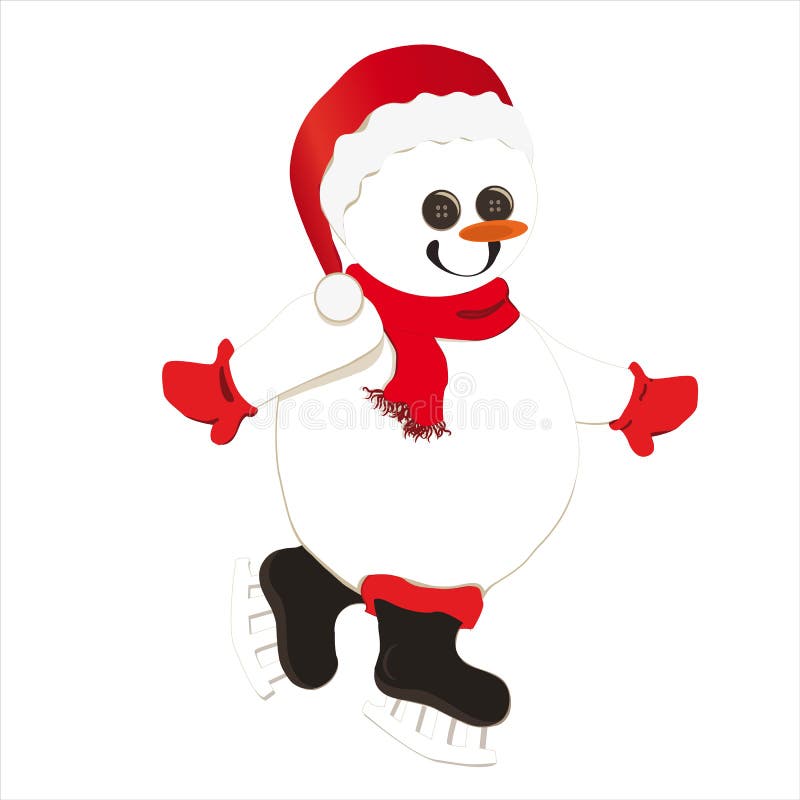 Snowman Ice Skating Stock Illustrations – 820 Snowman Ice Skating Stock ...