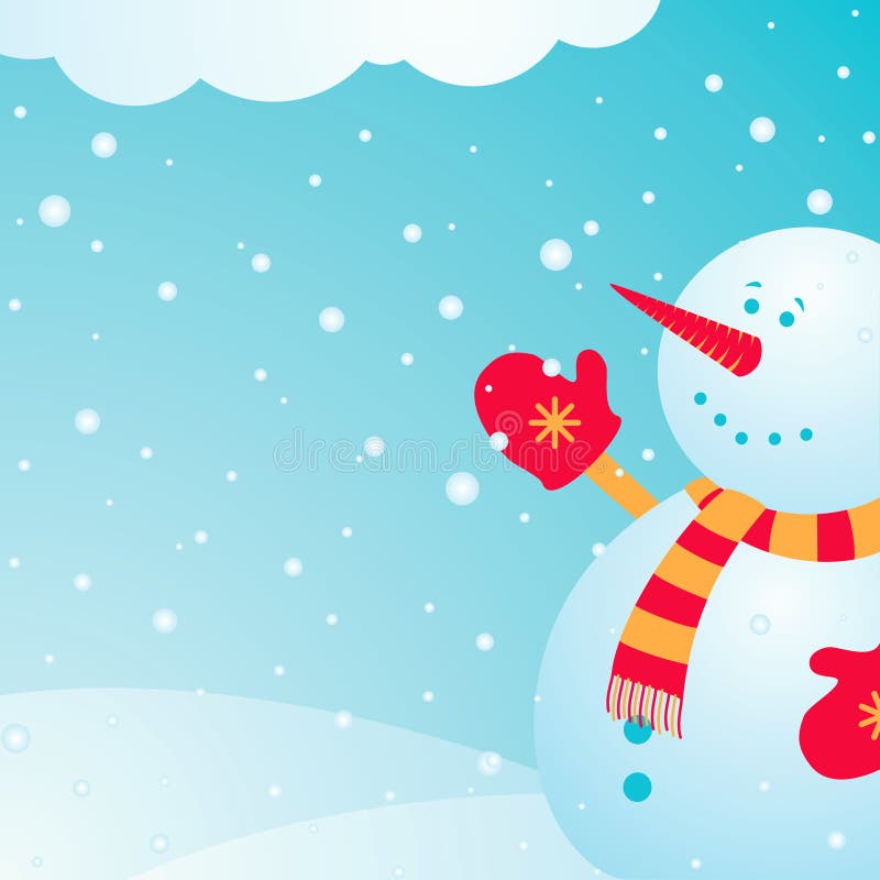 Snowman Saluting American Flag Stock Illustration - Illustration of ...