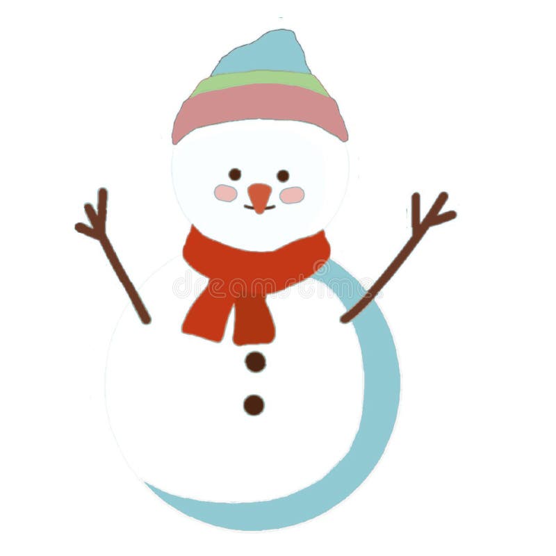 Snowman Spinning Snow Snow Cartoon Snow Cold Stock Illustration ...